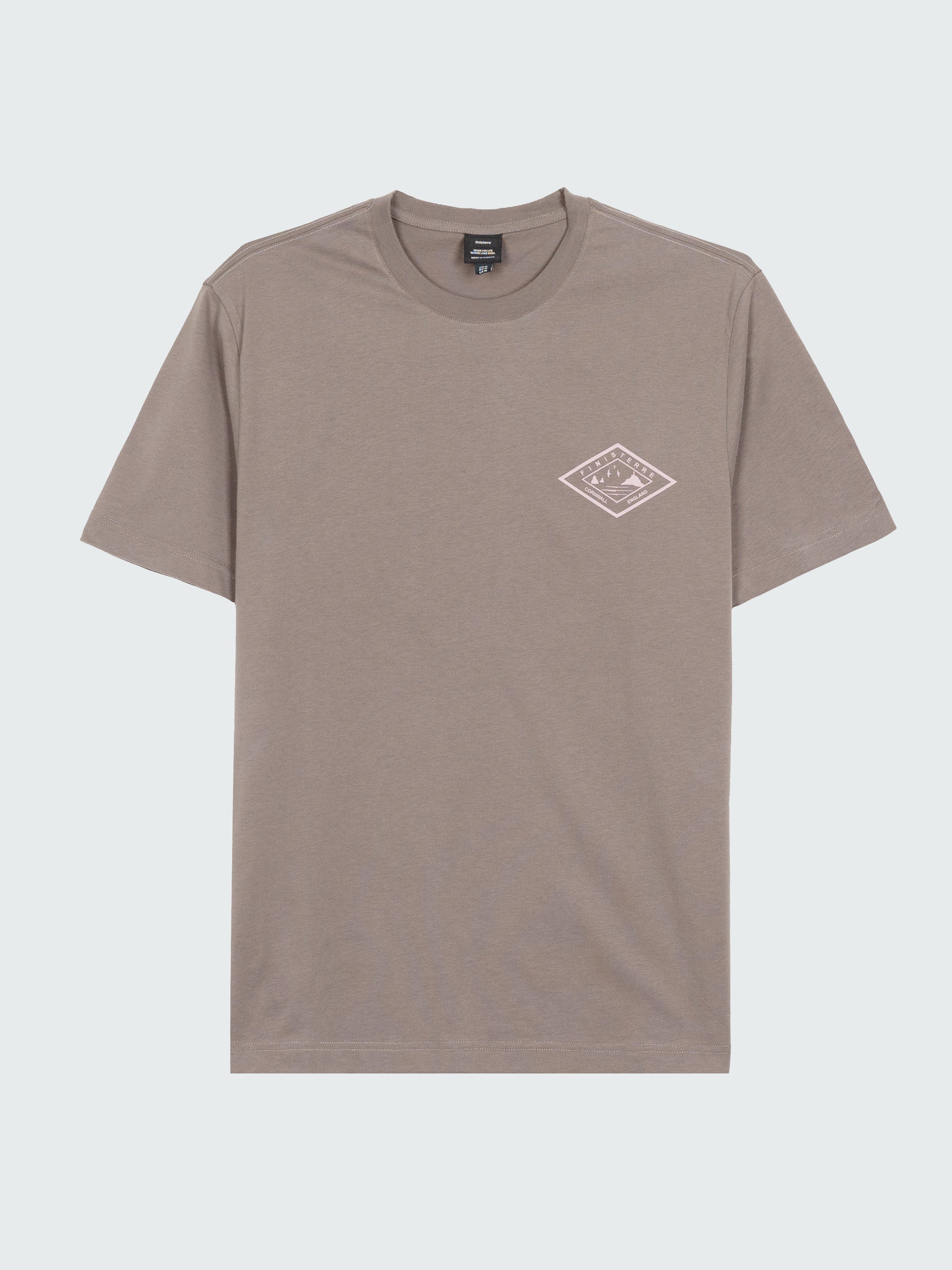 Men's Diamond Logo Tee in Brown | Finisterre