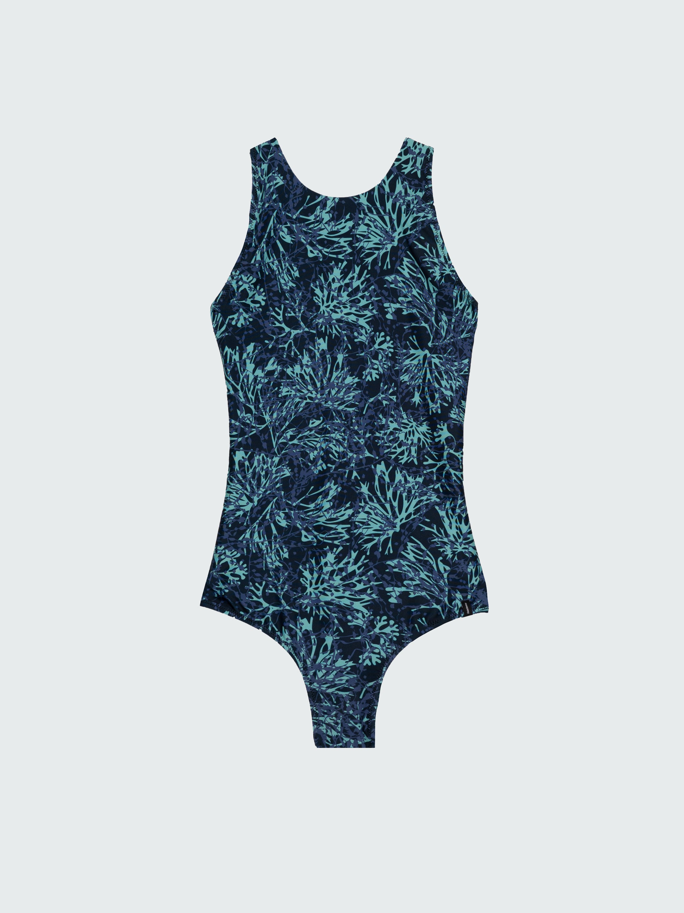 Women's Recycled Swimsuit in Blue Print - Haze | Finisterre