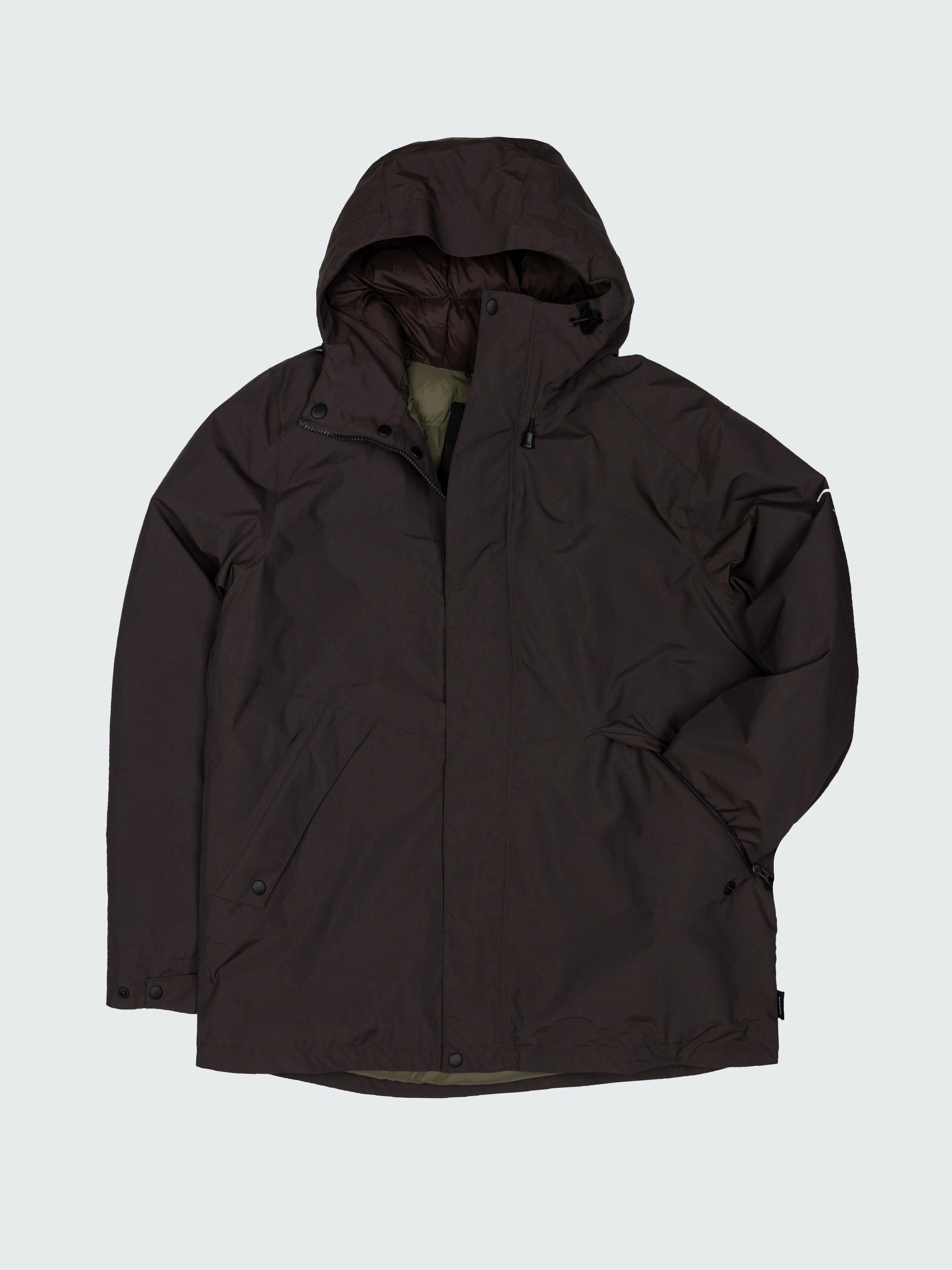 Men's Recycled Waterproof Jacket in Burnt Umber - Forth | Finisterre