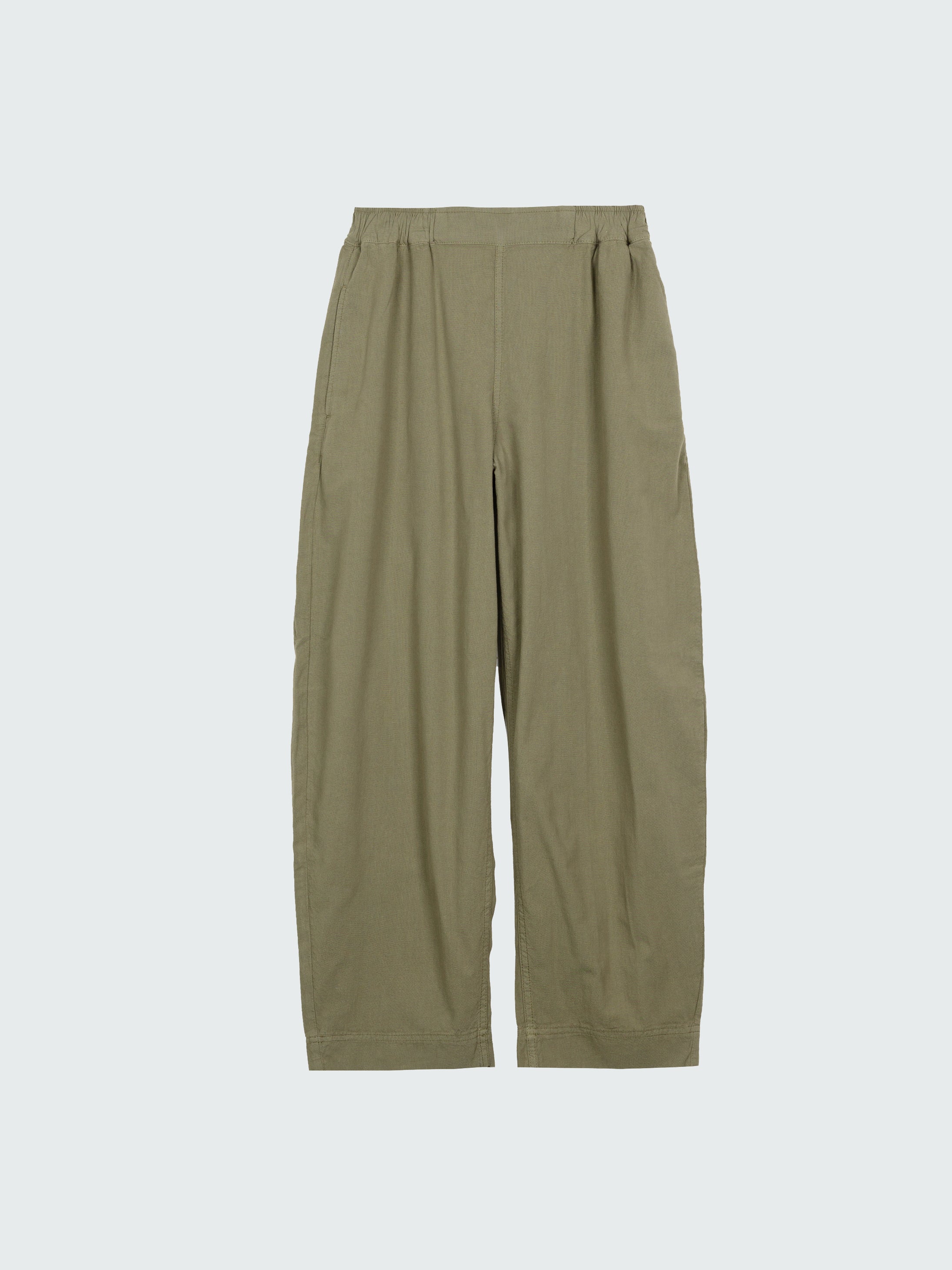 Women's Hemp Barrel Trouser in Green - Morva | Finisterre