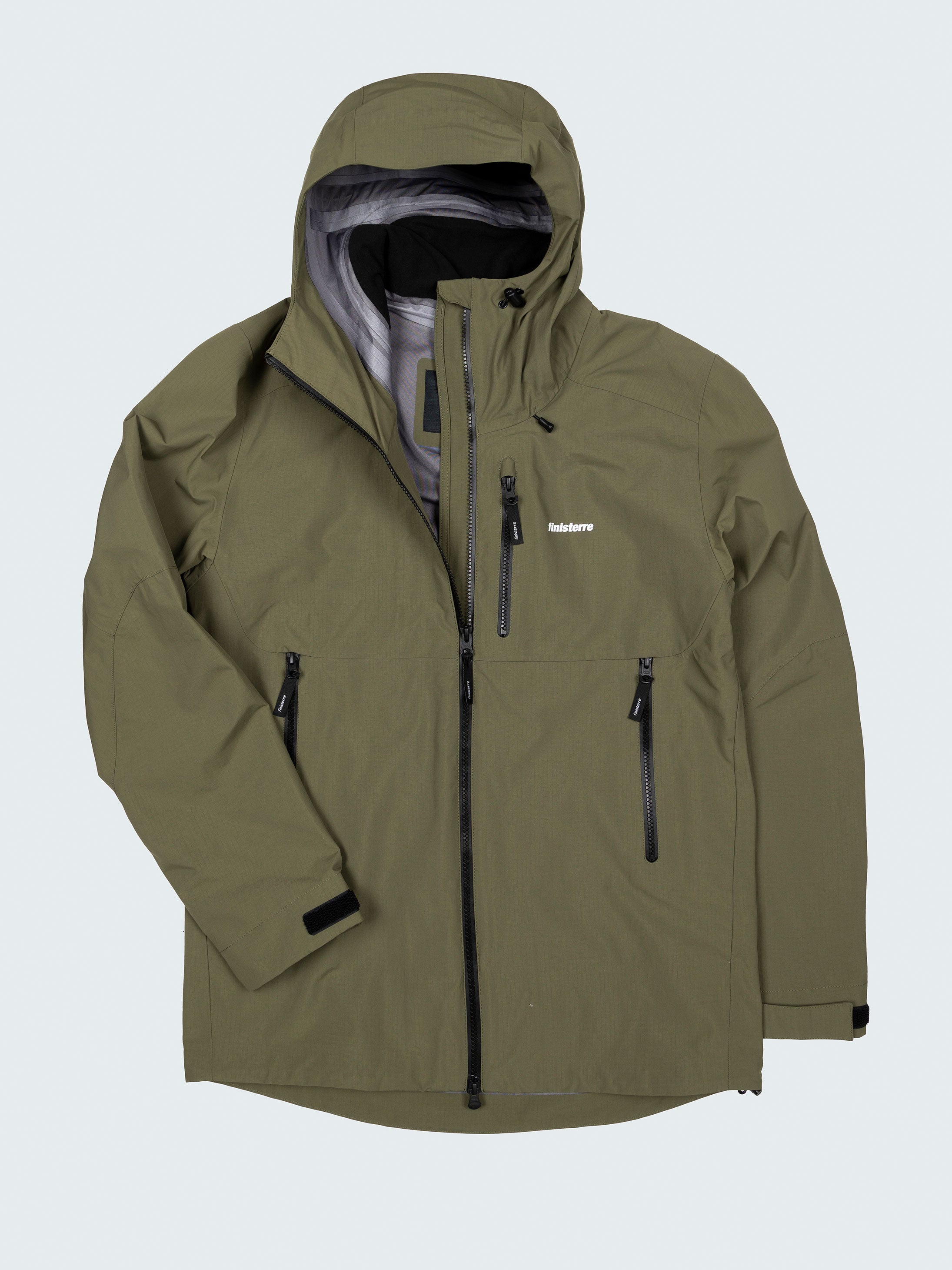 Men's Stormbird Waterproof Jacket in Olive | Finisterre