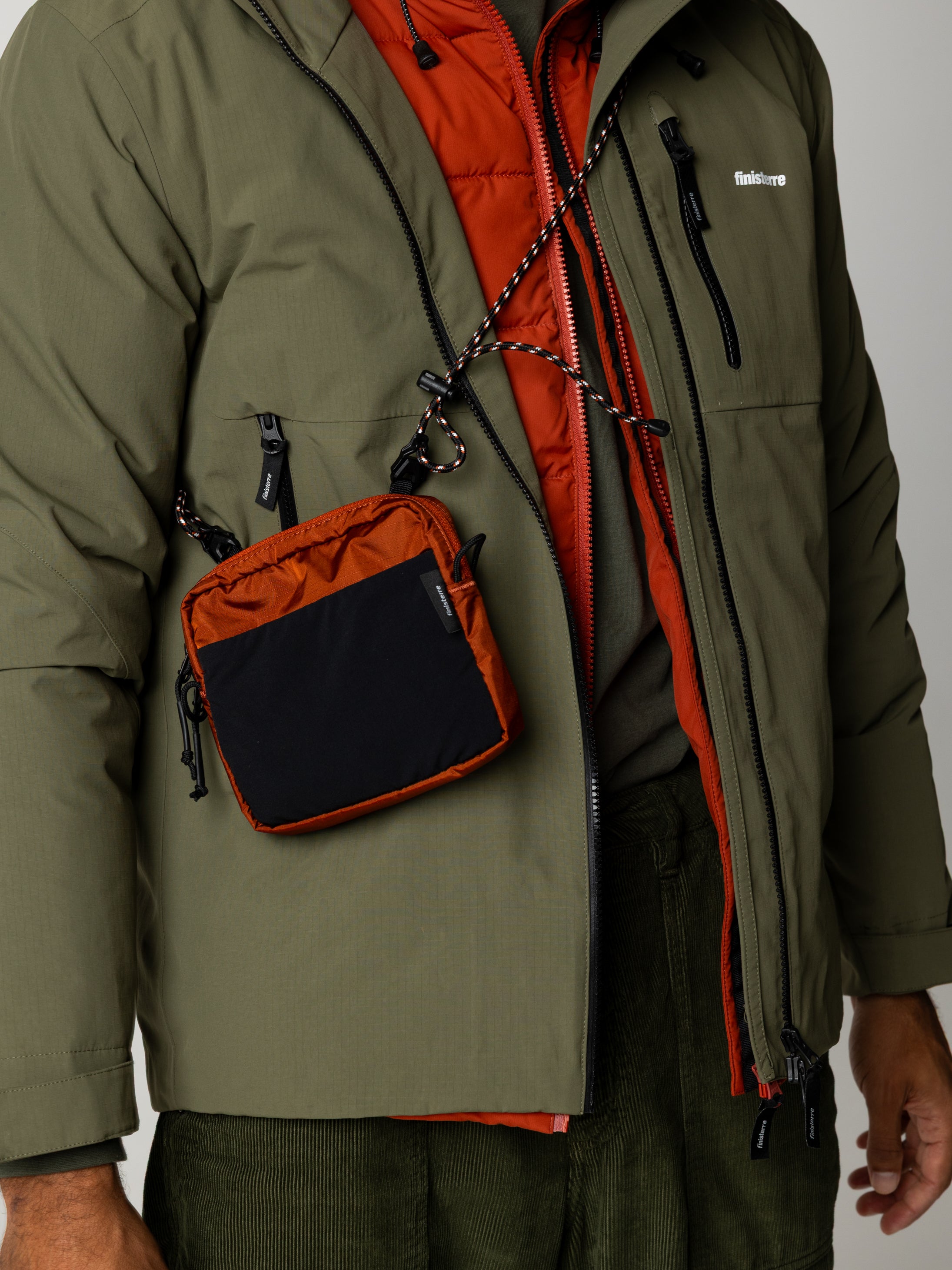 Recycled Crossbody Bag in Orange - Mako | Finisterre